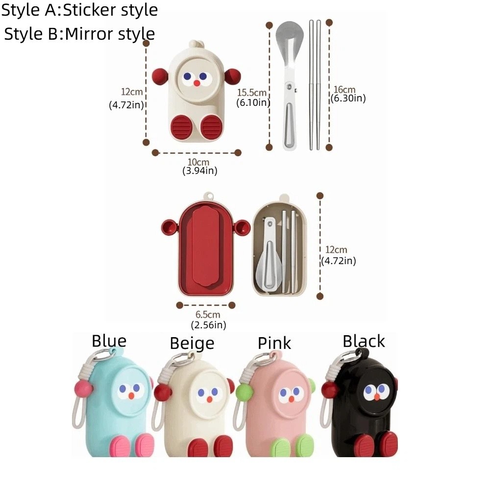 Cute Cartoon Cutlery Set Robot Shape with Storage Box Children ...