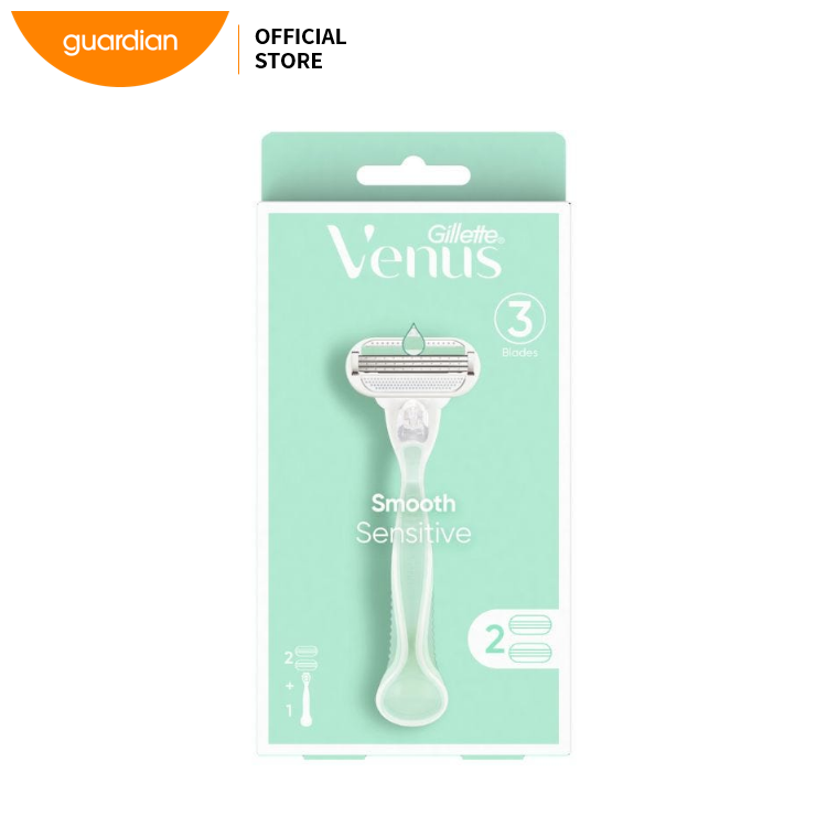 Gillette Venus Smooth Sensitive Razor + 2 Cartridge | Lazada