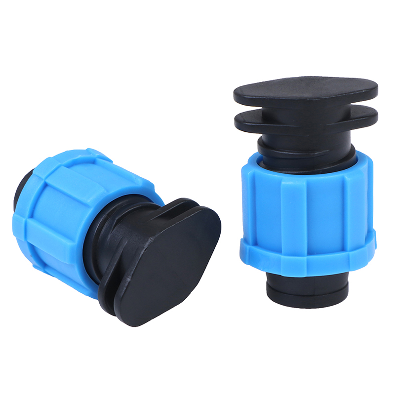 10PCS 16mm Drip Irrigation Tape End Plug Pipe Fitting Connectors Thread ...