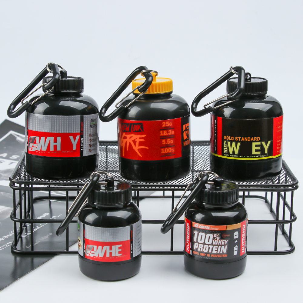 100/200ml Portable Mini Protein Powder Bottle With Keychain Health ...