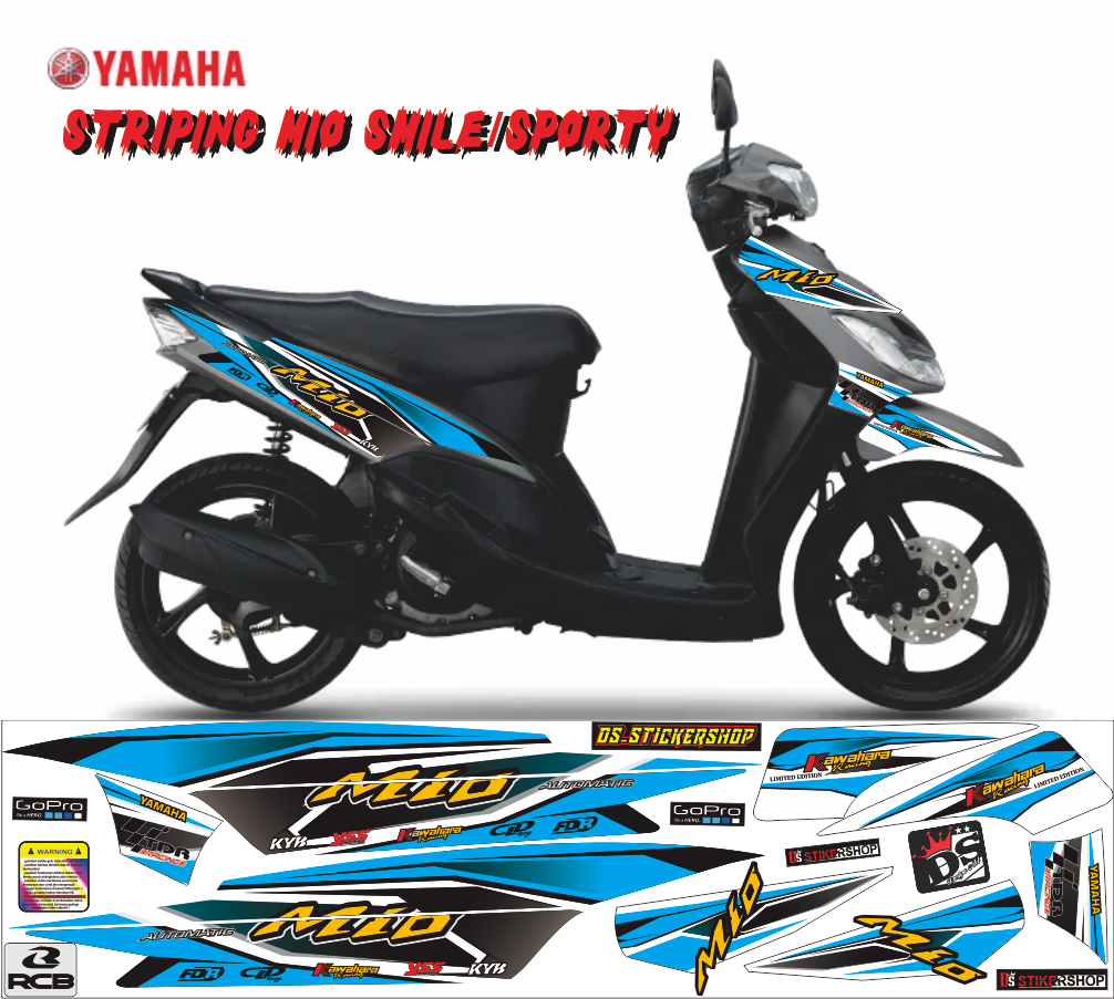 striping mio sporty hitam modif | Lazada Indonesia