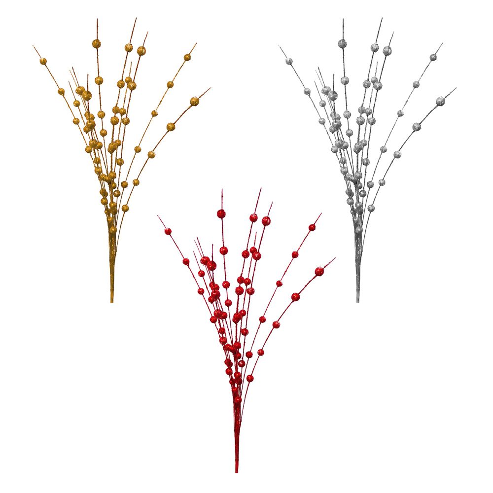 Plastic Photo Props Fake Flower Christmas Foam Simulation Glitter ...