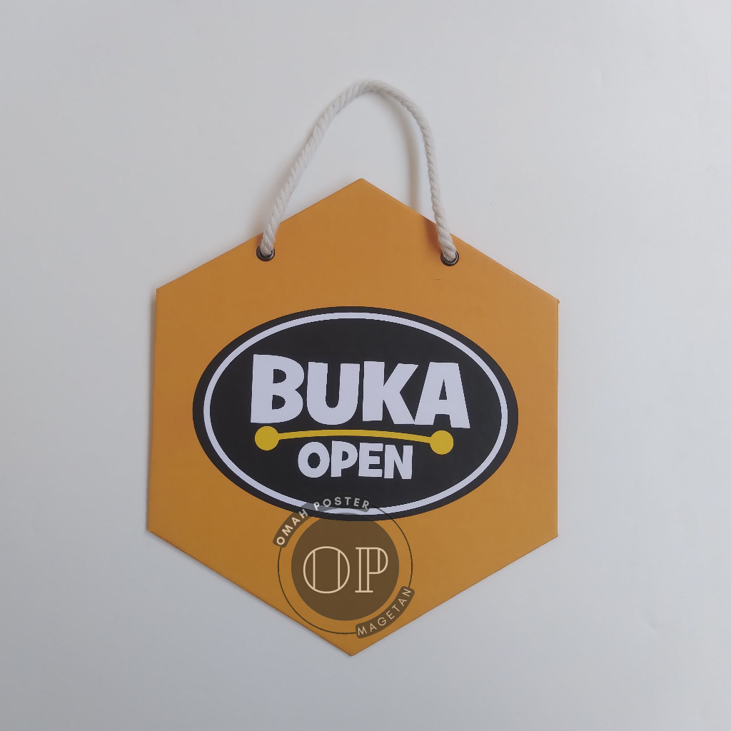 Hard Poster Tanda Buka - Open - Tanda Sedang Sholat - Sedang Ibadah ...
