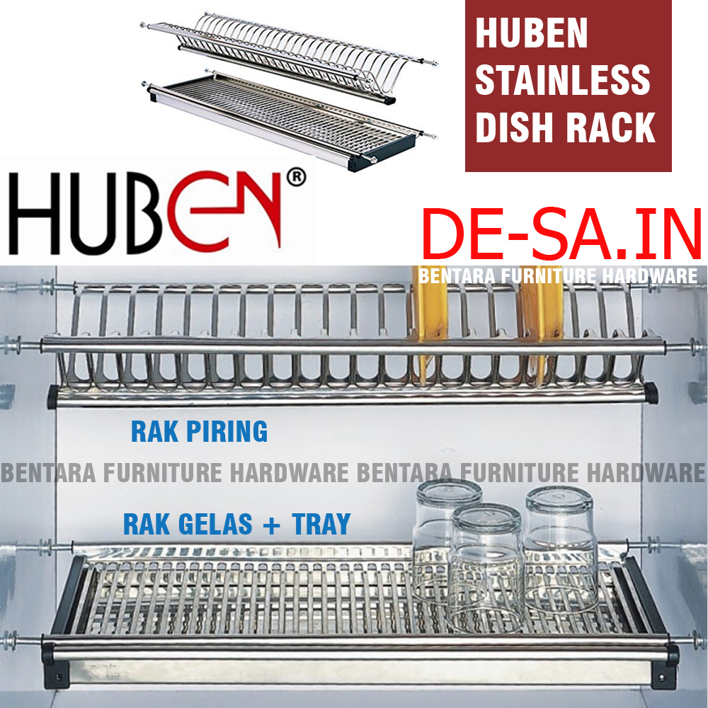Rak Piring Gelas 90 CM Stainless Steel Kabinet Unit Atas Dapur - Dish ...
