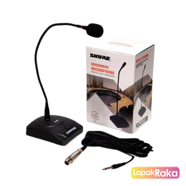 Mic Meja Mic Mimbar Mic Rapat SHURE K30 (Tanpa Bell) Gooseneck | Lazada ...