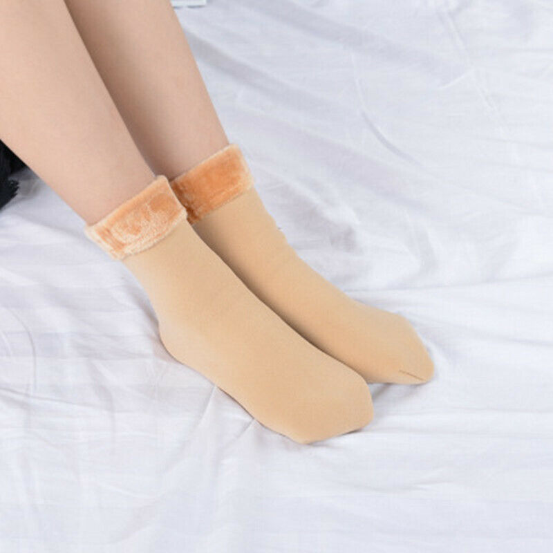 Comfort Corner Pack of 6 (3 Pairs) Women Velvet Fur Inside Winter Socks ...
