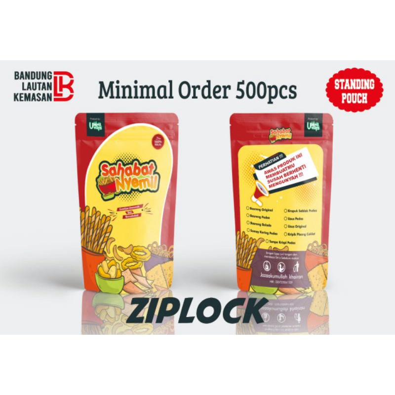 ZIPPER/ZIPLOCK STANDING POUCH CUSTOM | Lazada Indonesia