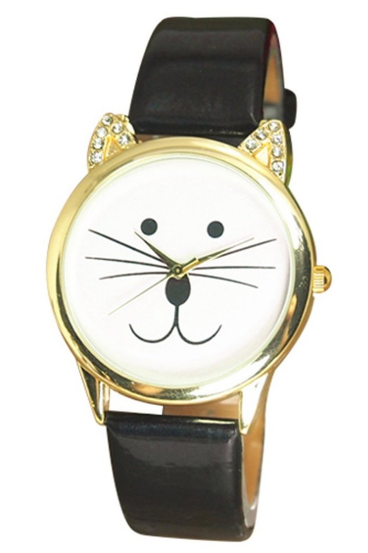 Women's Rhinestone Cat Face Wrist Watch - dhgsgkn31. - ThaiPick