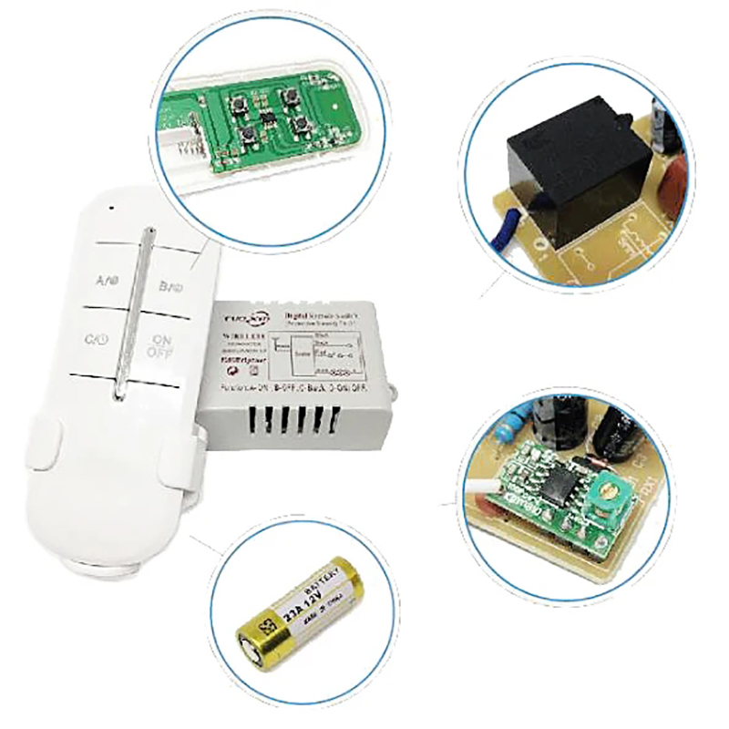 Digital Remote Control Light Switch Wireless ON OFF Switch For Light ...