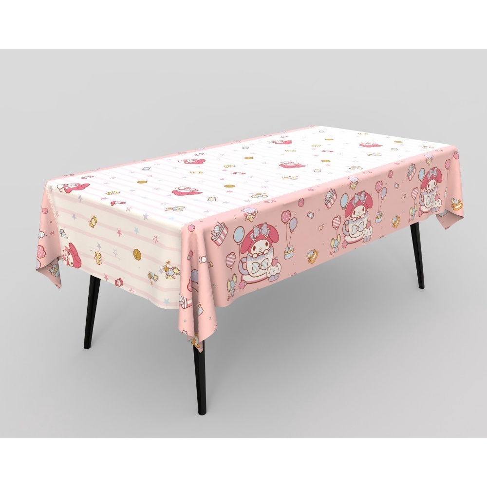 Ready Stock Sanrio Table Cover Table Cloth Birthday Cartoon Plastic ...