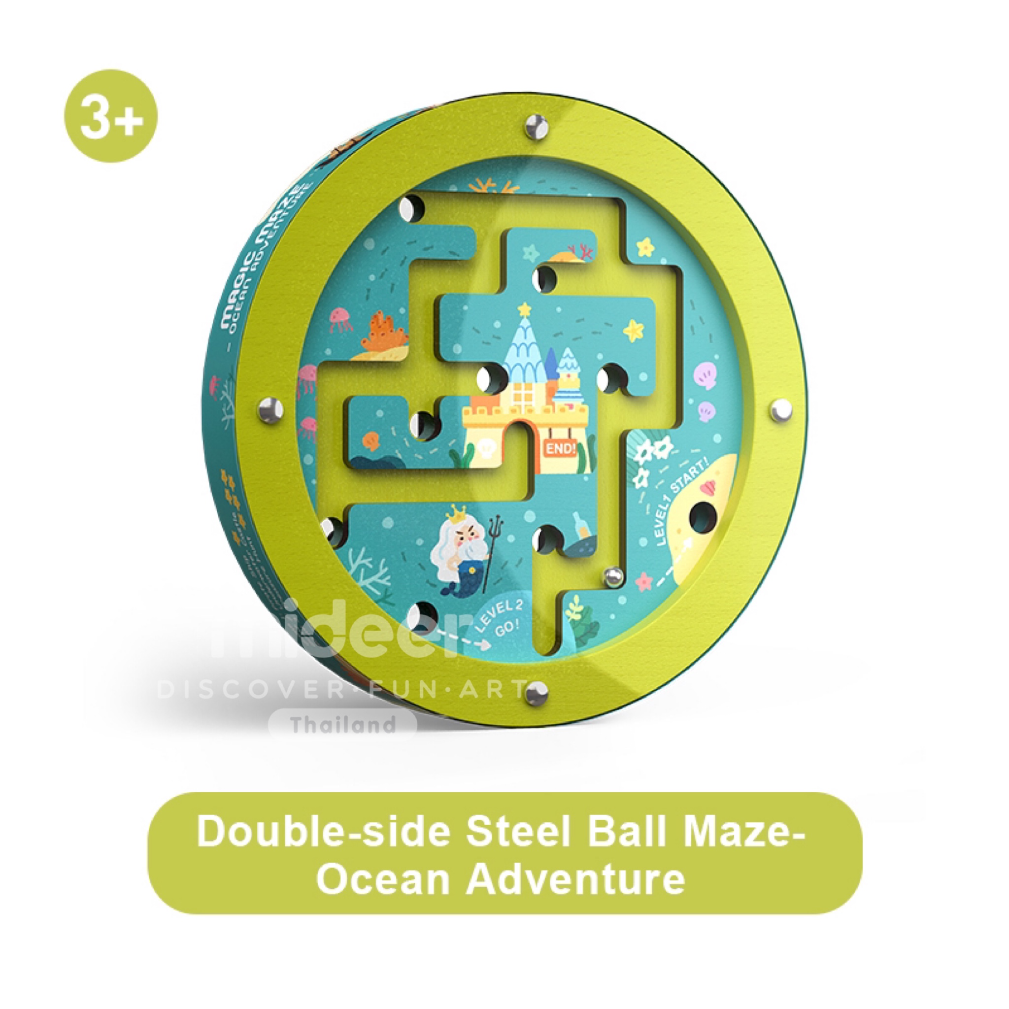 Mideer มิเดียร์ Double-side Steel ball Maze กลิ้งลูกบอลเหล็ก ในเขาวงกต ...