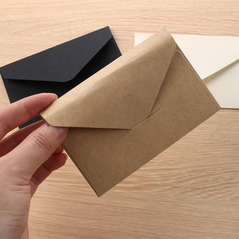 Wedding Black Classical Mini Kraft Paper Message Card European Style ...