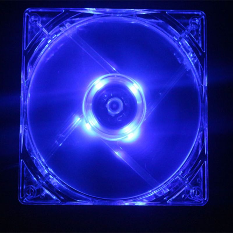 8cm Double Aperture Multi-colored Silent Computer Case PC Fan 12V ...