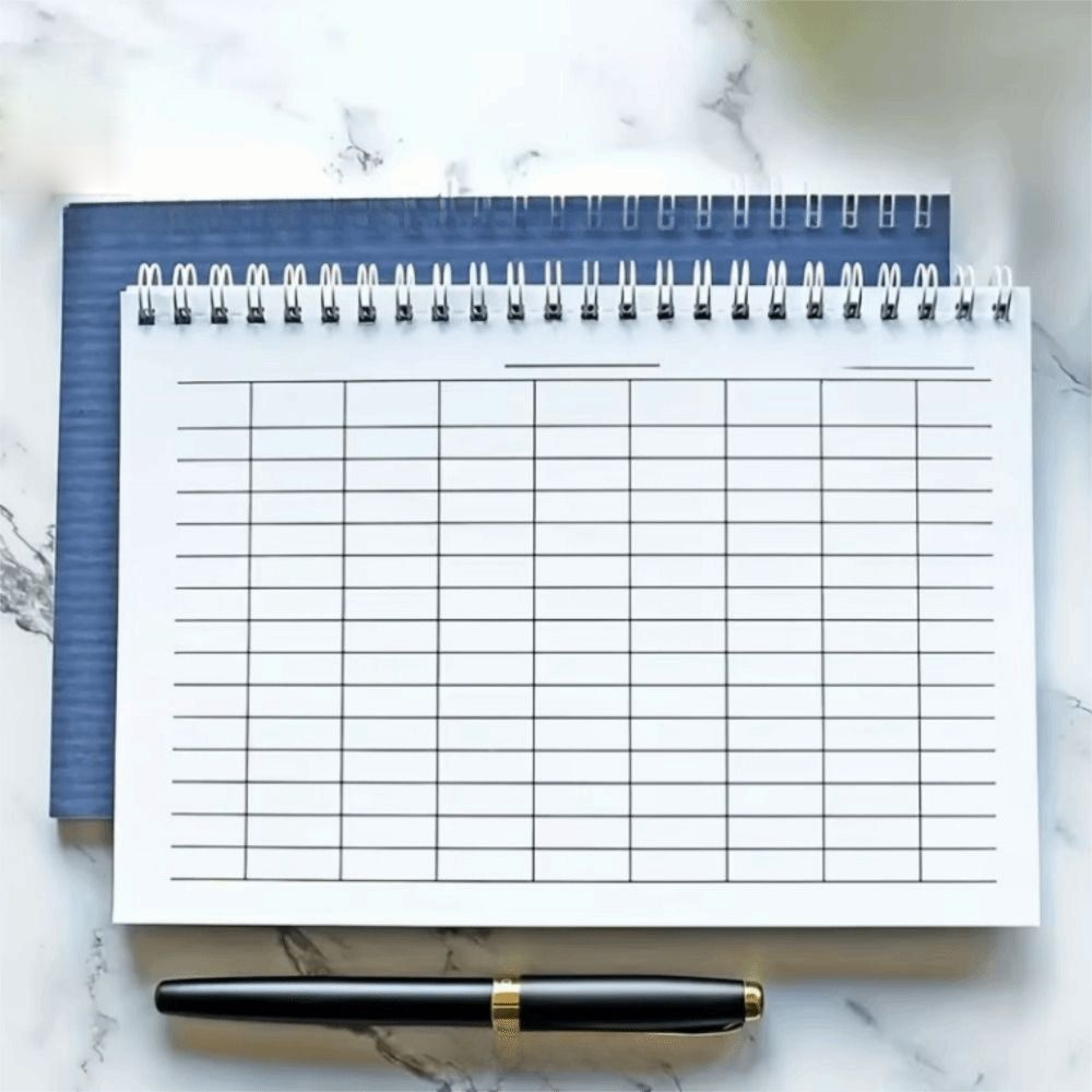 Attendance Book Sturdy Cover Spiral Bound Notebook Universal Line Pages ...