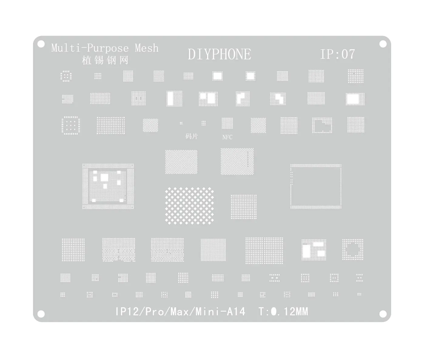 Phonefix Cpu Bga Reballing Stencil Kit For 6 7 8 X 11 12 13 14 15 Pro ...