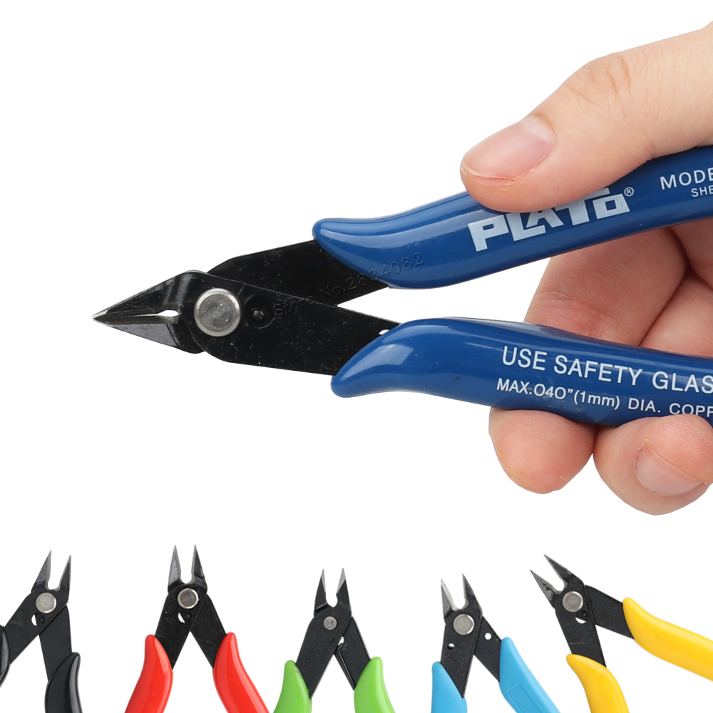 【StyleVoyager】Electrical Wire Cable Cutters Cutting Side Snips Flush Pliers Anti-slip Rubber ...