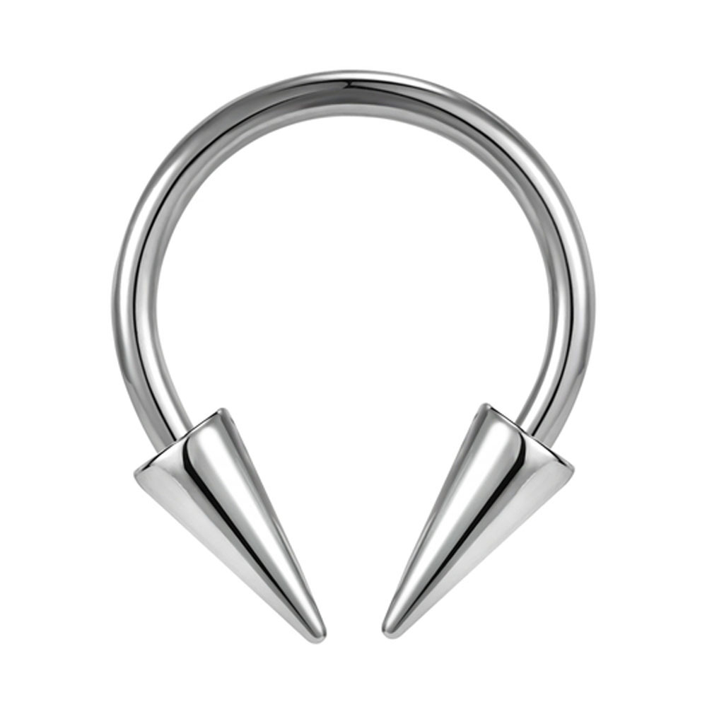【Exclusive Offer】Pointy Cone Horseshoe Ring Titanium Steel Stainless ...