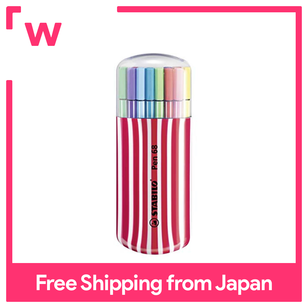 STABILO STABILO Water-based pen Pen 68 Zebra 20 colors 6820-02-1-5 ...