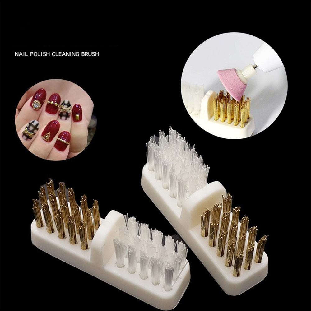 Huangdian Fashion Nail Drill Bit Cleaning Brush Copper Wire Remove Dust ...