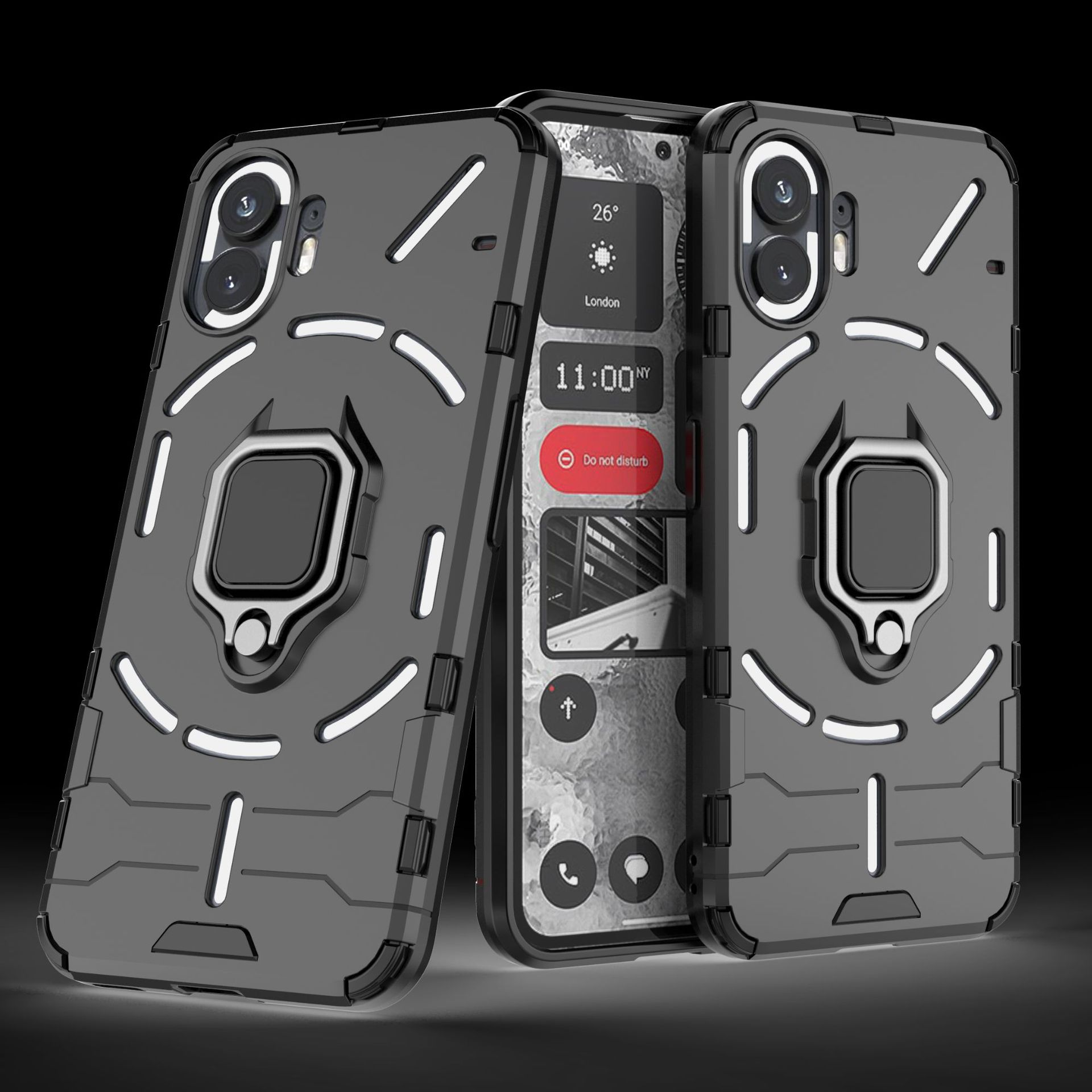 Nothing Phone 1 Shockproof Phone Case with Adjustable Cell Phone Ring ...