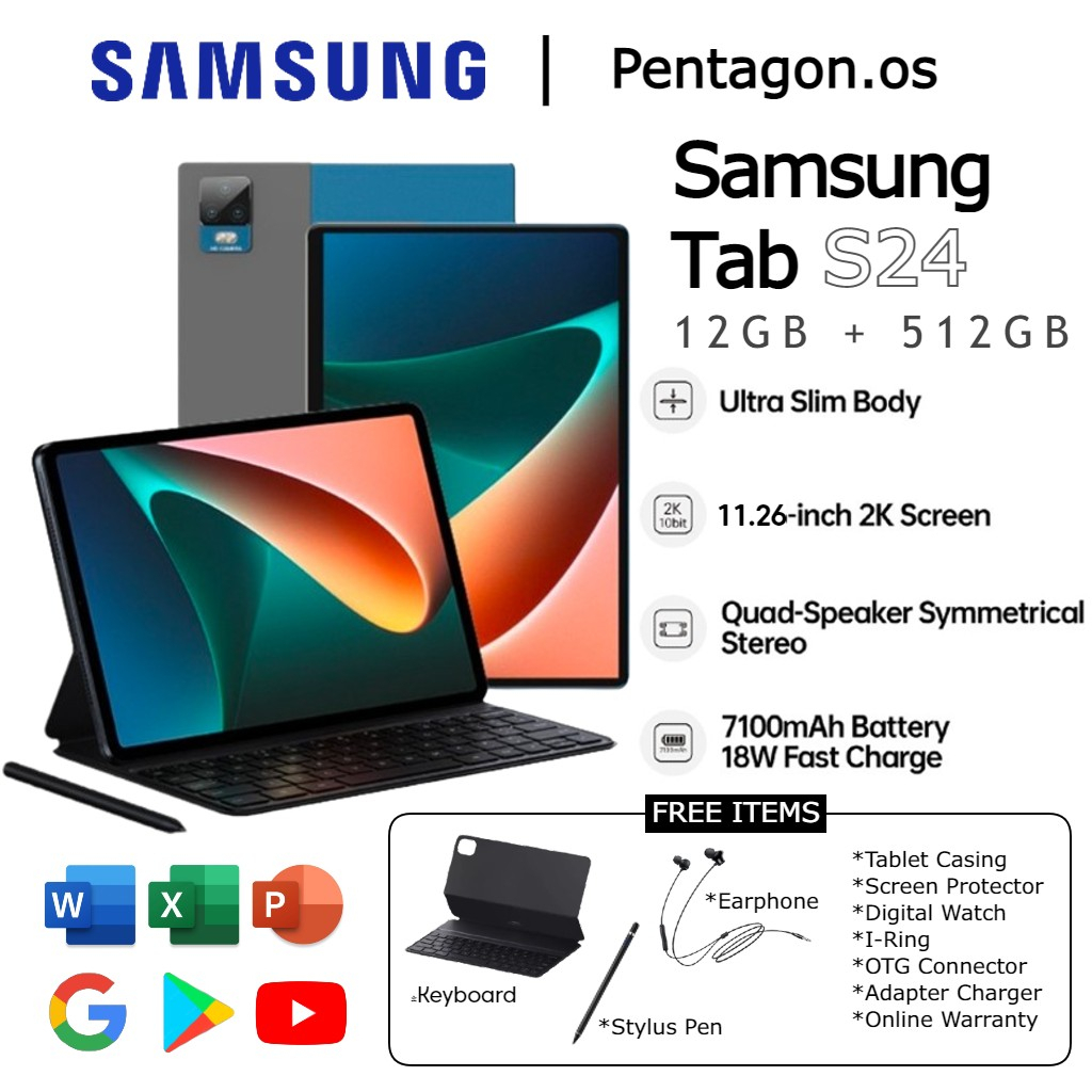 NEW MODEL 2024 Samsung Tab S24 | 16GB RAM 512GB ROM | Snapdragon 865 ...