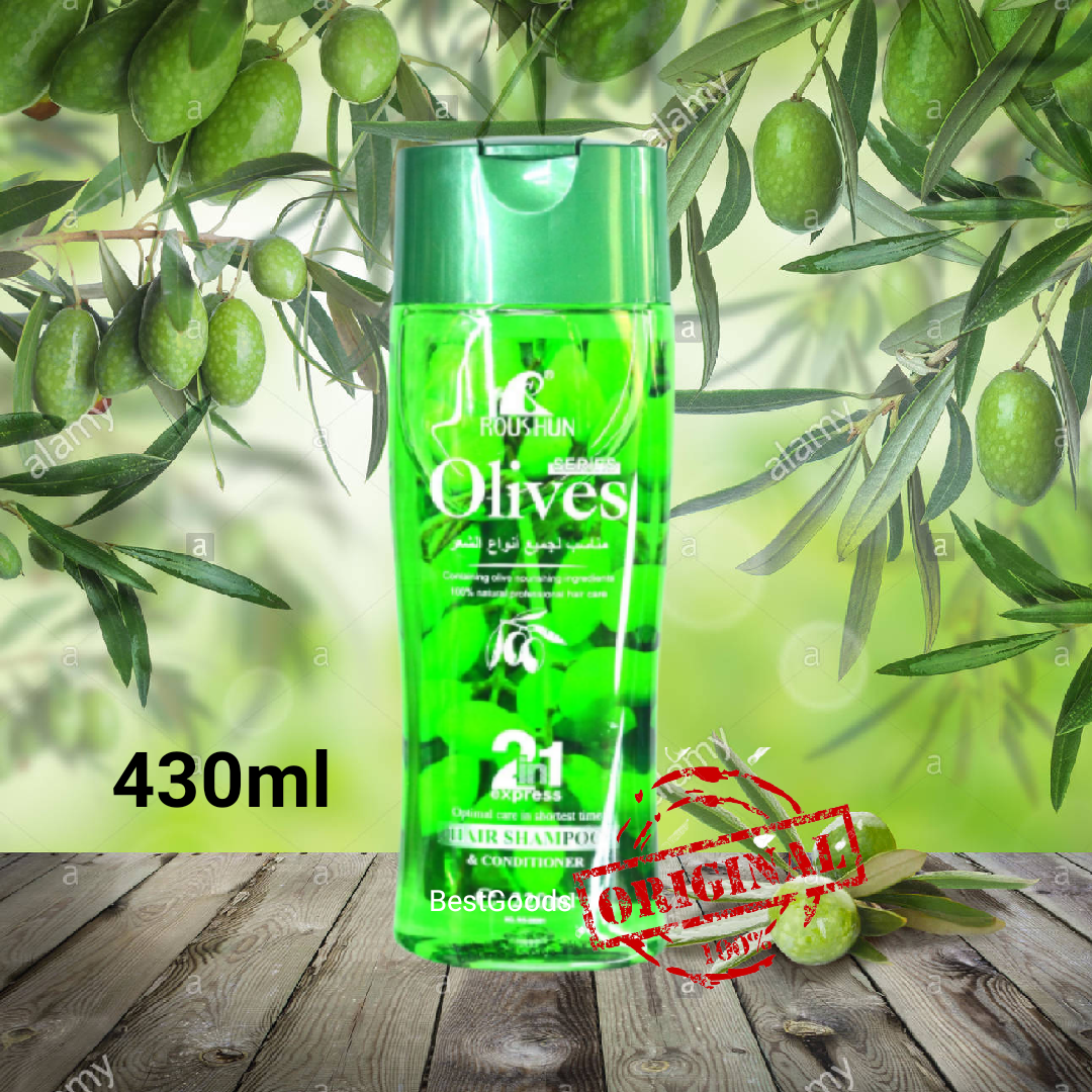 ROUSHUN 2 in 1 Olive Hair Shampoo with Conditioner 430 Ml Rosc for ...