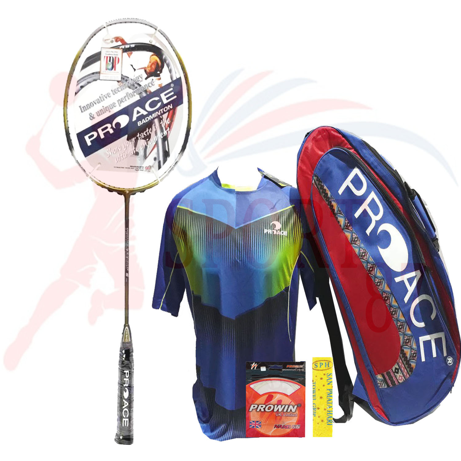 Raket Badminton Pro Ace Thunderbolt S Bonus Komplit Raket Pro Ace ...