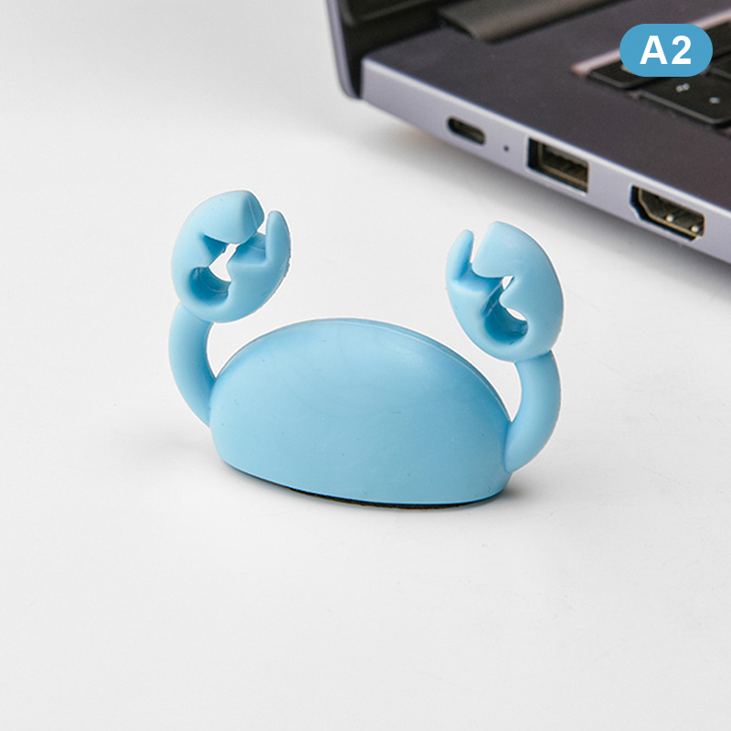 Cute Crab Cable Organizer Clip Data Cable Stand Mobile Phone Charging ...