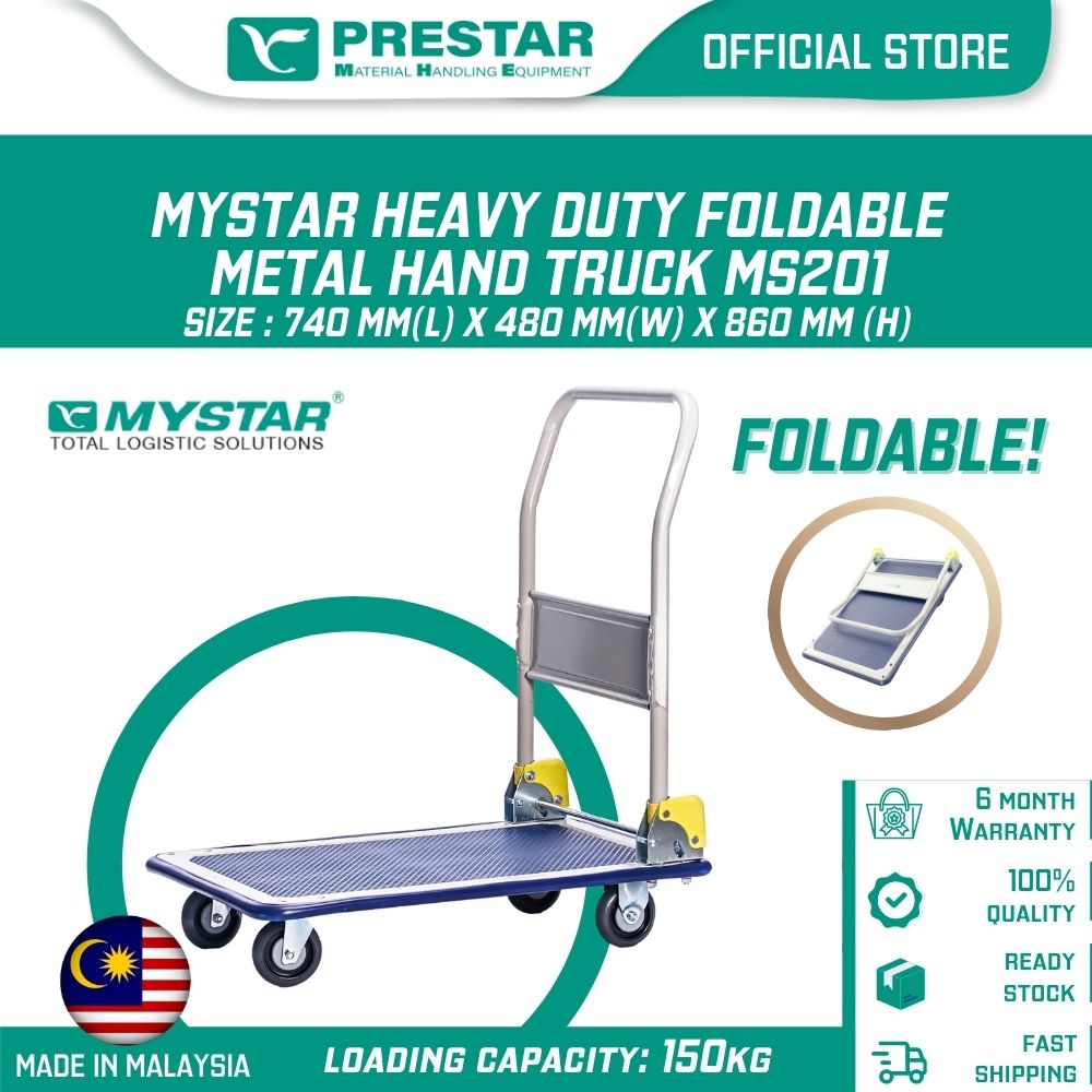 PRESTAR MHE Mystar Hand Truck Trolley 74(D)cm x 48(W)cm x 86(H)cm up to ...