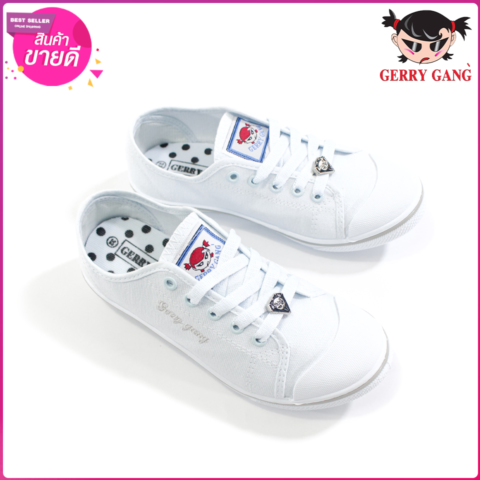 Gerry Gang รองเท้านักเรียนหญิง - สีดำ - Student Shoes Shop - ThaiPick