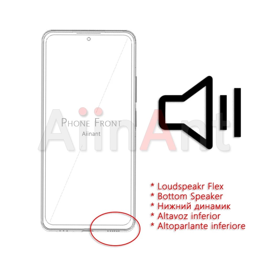 Aiinant Bottom Loudspeaker Sound Buzzer Ringer Loud Speaker Flex Cable ...