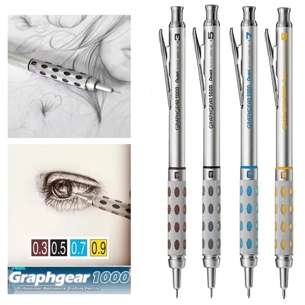 GraphGear Low Center of Gravity Mechanical Pencil Telescopic Protective ...