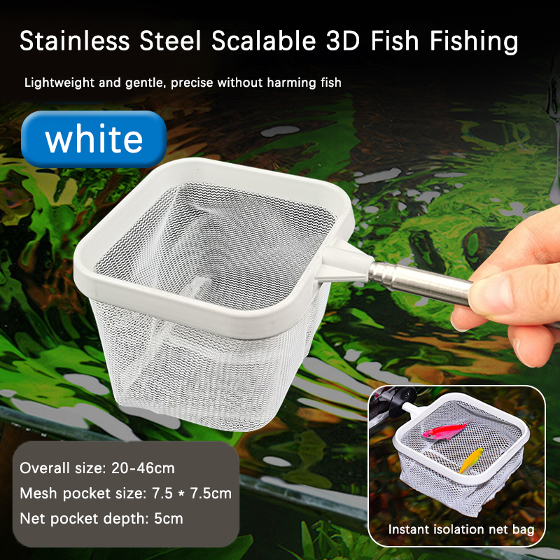 Stainless Steel Telescopic Hand Fishing Net Aquarium Fish Tank ...