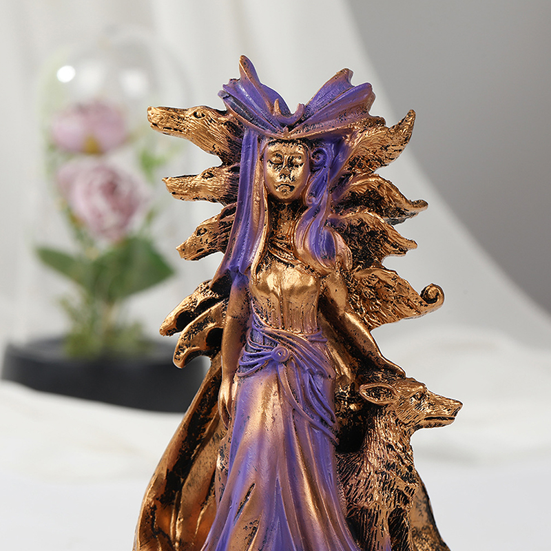 Room decoration Hecate Greek Goddess Of Magic With Her Hounds Statue ...