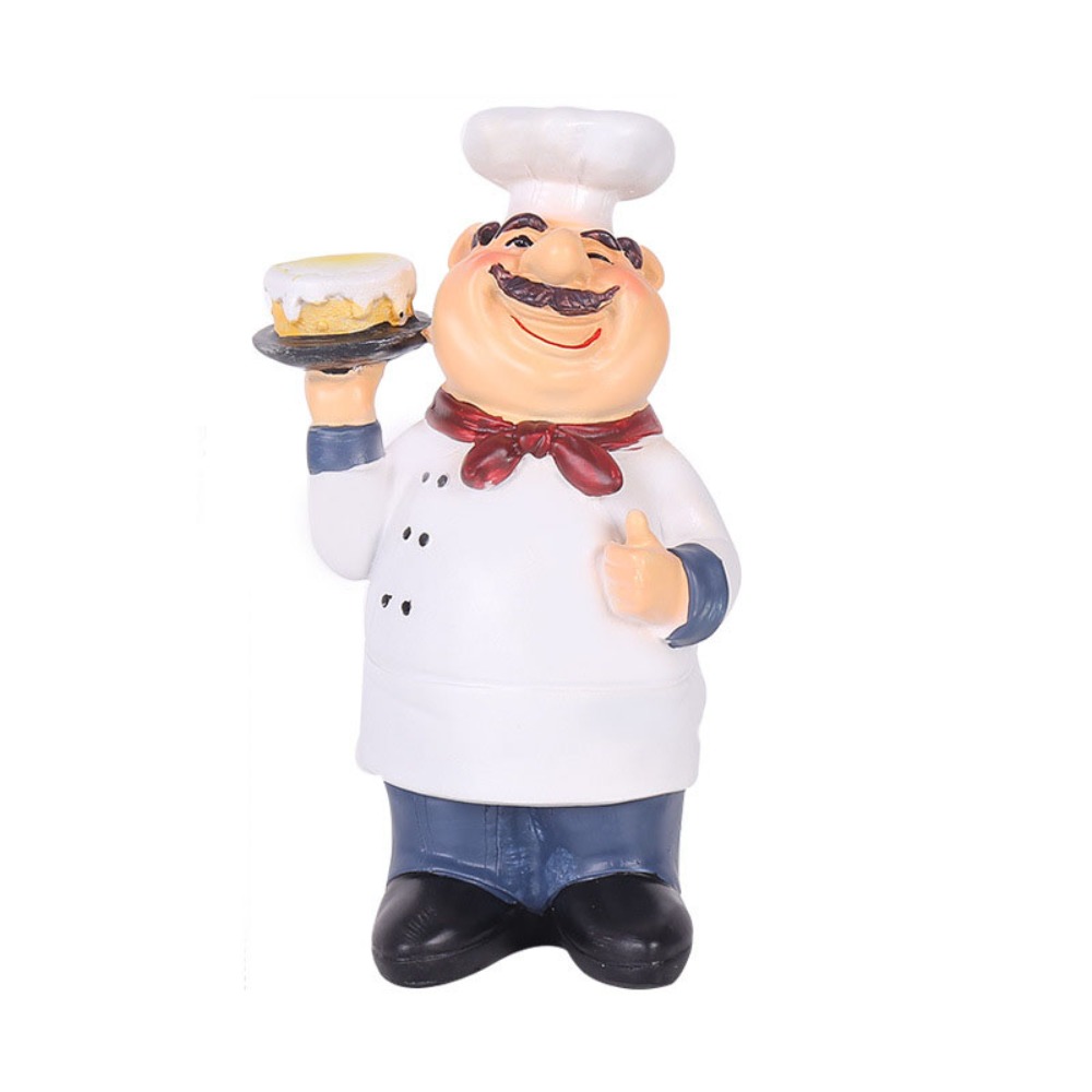 Novelty Handicraft Rustic Bakery Chef Resin Statue Simulated Model ...