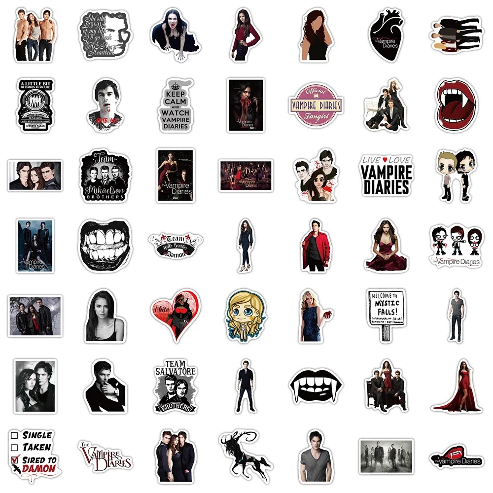 10/50/100PCS TV Show The Vampire Diaries Stickers for Laptop Water ...