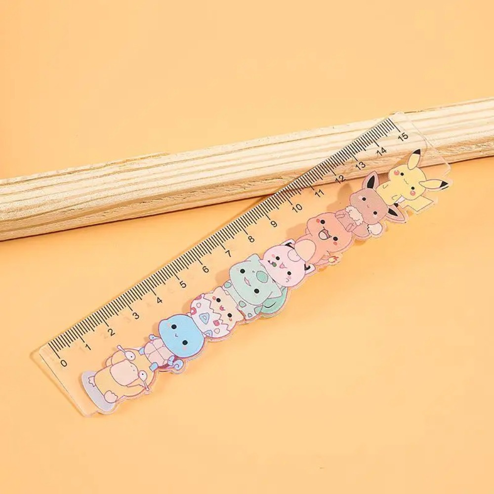 Cute Pikachu Straight Rulers Cartoon Anime 15CM Crayon Shin Chan Ruler ...