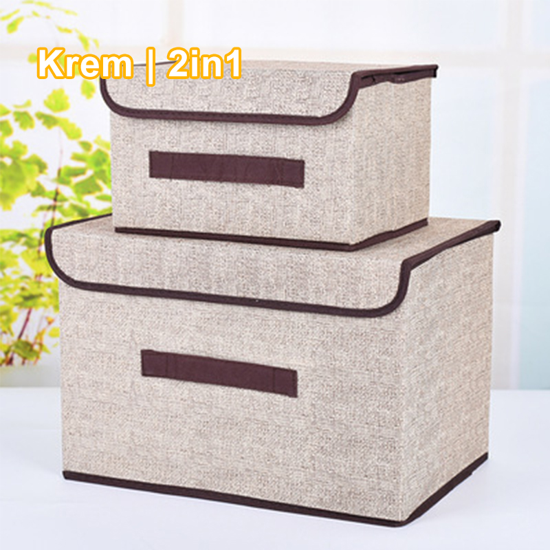 BOX 2 in 1 Storage Box Tempat Penyimpanan Kotak Organizer Tempat Baju ...