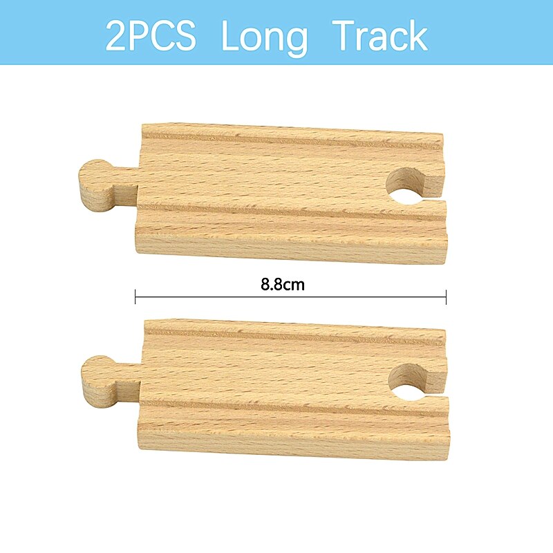 Wooden Track Railway Model Toys Beech Wood Train Rails Traffic Light ...