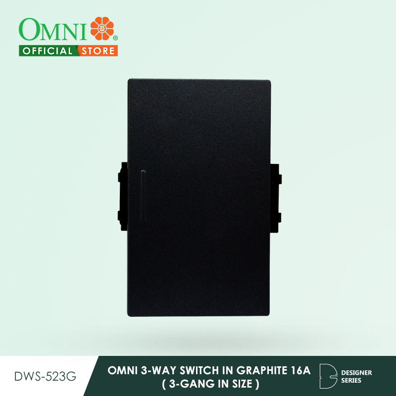 OMNI 3-Way Switch in Graphite (3-Gang Size) 16A - DWS-523G | Lazada PH