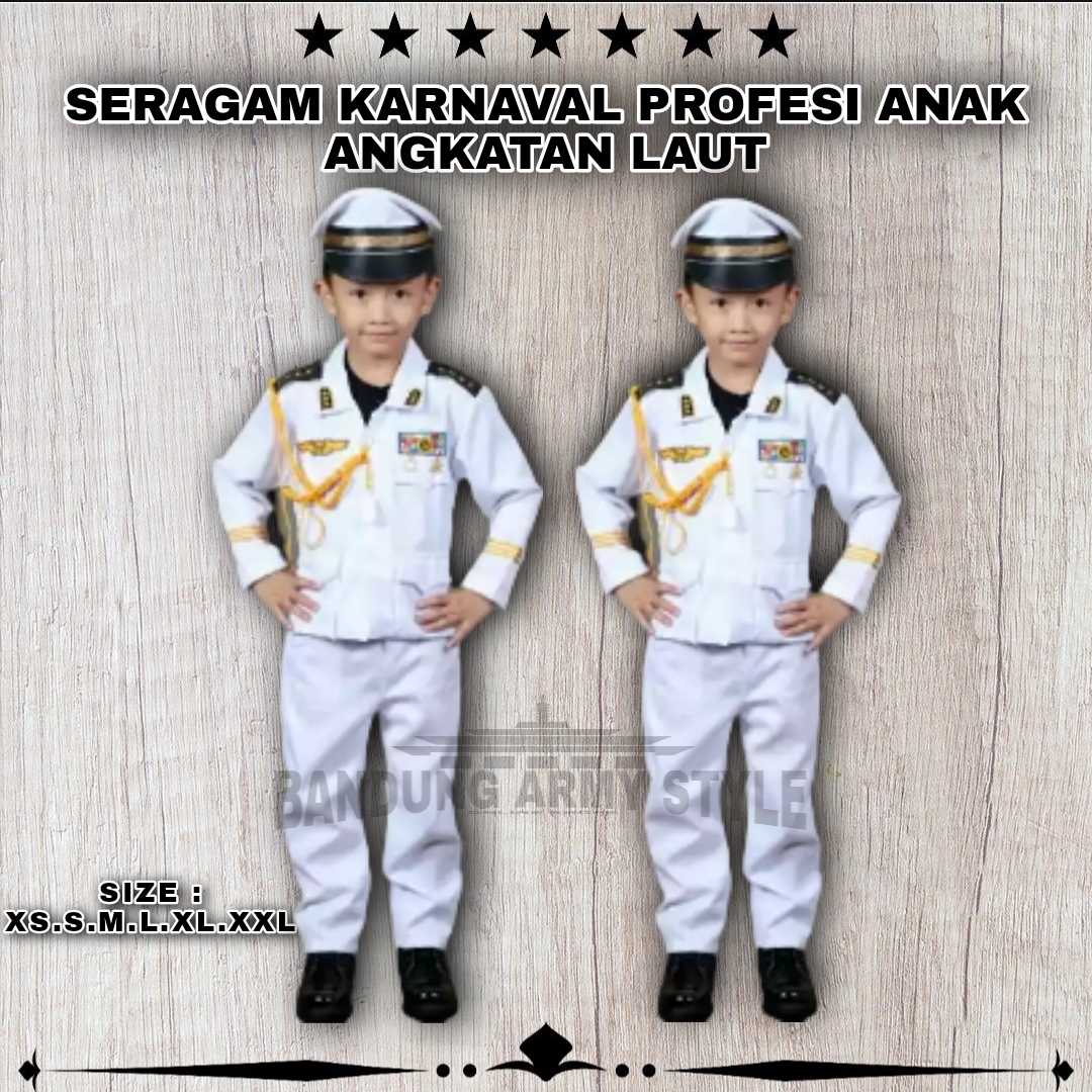 SERAGAM ANGKATAN LAUT ANAK/SERAGAM AL ANAK/SERAGAM PROFESI ANAK AL ...