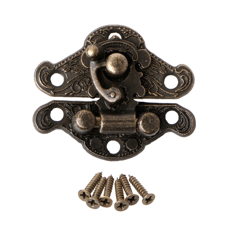 【BeyondShop】Alloy Latch Hasp Pad Chest Lock Plate For Wood Jewelry Box ...