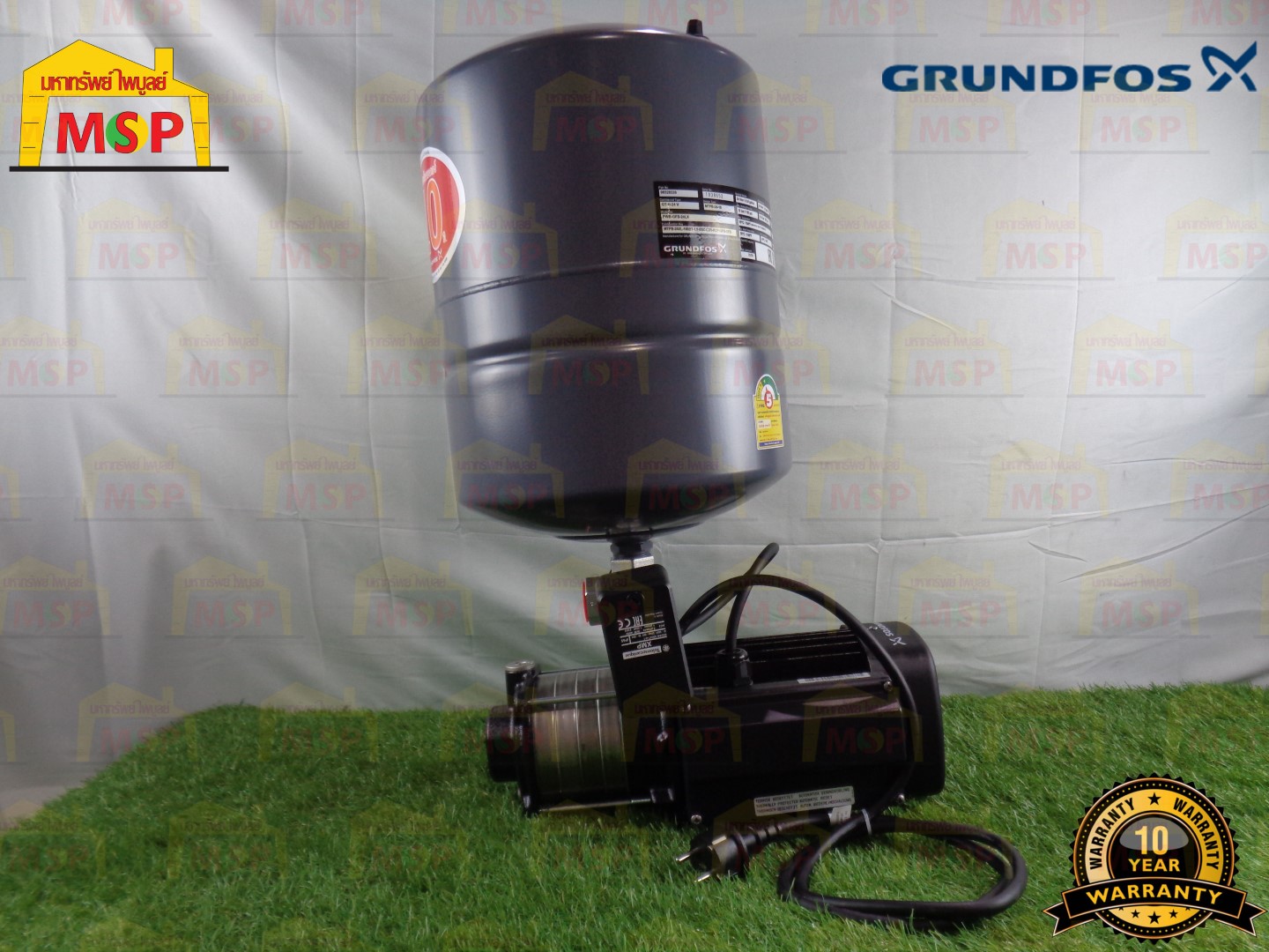 Grundfos ปั๊มน้ำอัตโนมัติ CMB 5-46PT ท่อ 1-1/4"x1" 900W 220V - มหาทรัพย์ - ThaiPick