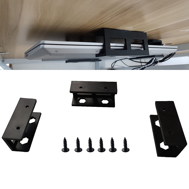 3 Pcs Plastic Under Desk Laptop Holder Mount with Screw,Under Desk ...