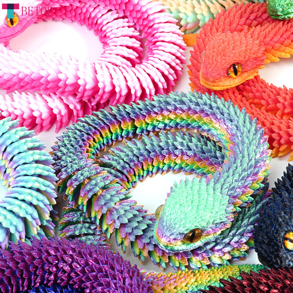 Betop Luminous 30cm 3D Printed Cobra Snake Decoration 3D Printed ...