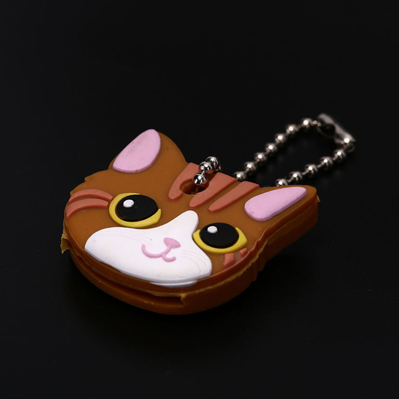 Silicone Key Ring Cap Head Cover Lovely Animals Shape Key Case Shell ...