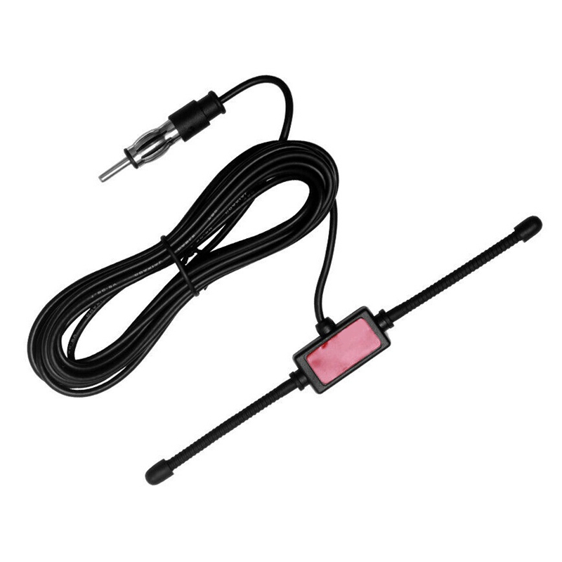 (GQWJ) 1X Black Universal Car Boat Stereo AM FM Dipole Antenna Adhesive ...