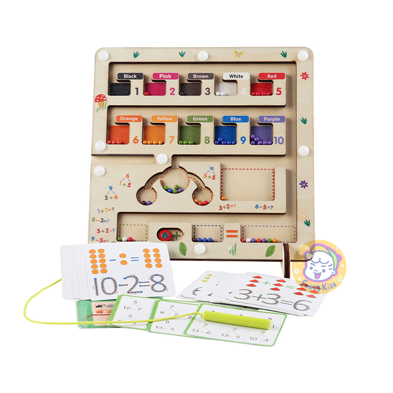 Magnetic Color and Number Matching Game/Montessori Educational Wooden ...