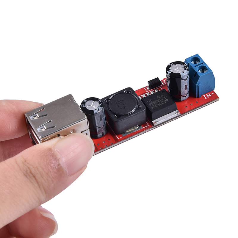 DC 6V-40V 12V To 5V 3A Dual USB Charger DC-DC Step-down Converter ...