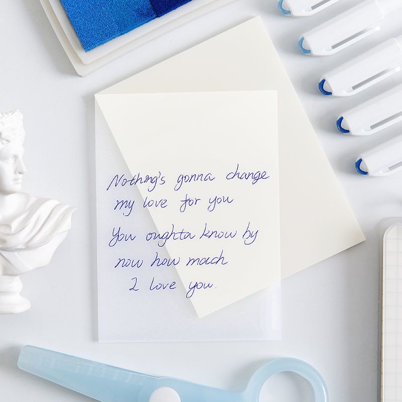 50sheets Transparent Sticky Note Waterproof Memo Pad Message Annotation ...